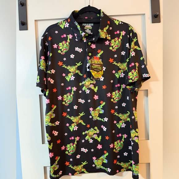Pins & Aces | Shirts | Nwt Pins Aces Teenage Mutant Ninja Turtles Golf ...